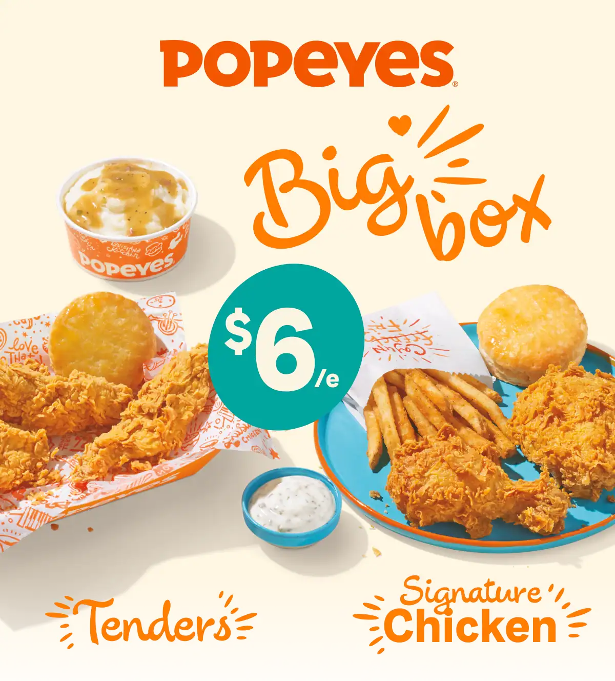 Popeyes offers $6 Big Box with big savings of nearly 60% off many menu ...